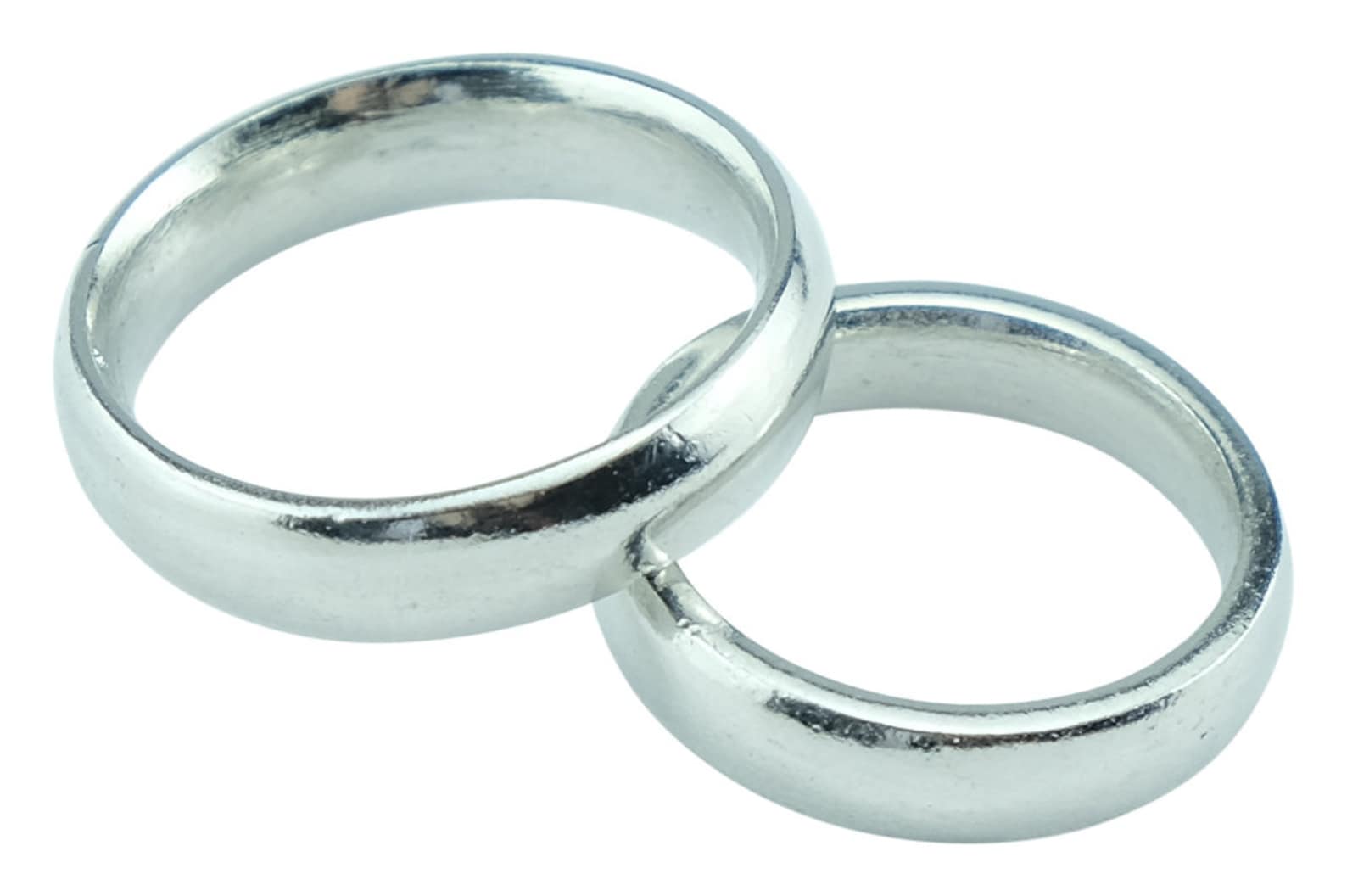 Him and Her Polished Plain Tin Rings 10th Wedding - Etsy