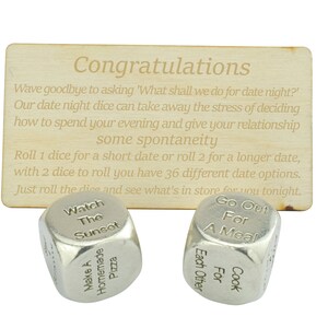 Congratulations Date Night Decider Dice | Wooden Dice for Weddings ...