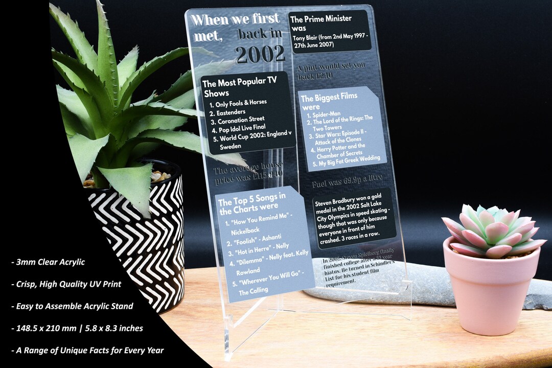 When We First Met Clear Acrylic Ornament – Celebrate Life in 2002 – the ...