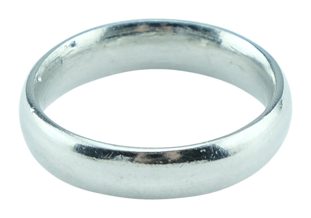 10th Wedding Anniversary Men's Plain Pure Tin Ring - Etsy