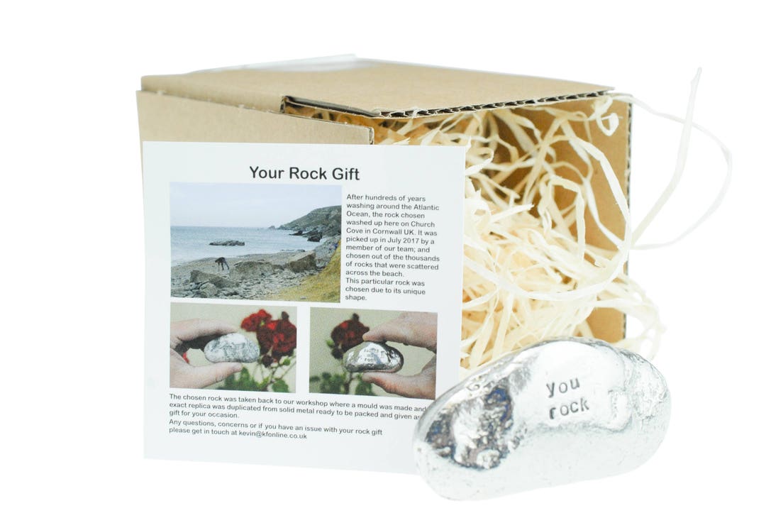 You Rock Gift Solid Heavy Polished Metal Rock Gift for Him and Her for ...