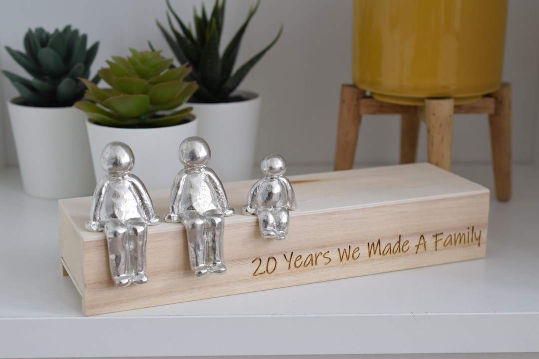 20 Years We Made a Family Sculpture Figurines - 20th Anniversary ...