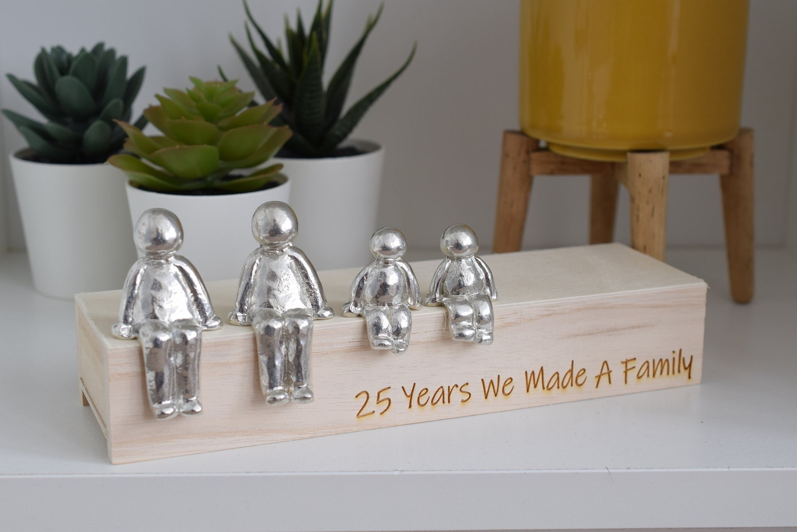 25 Years We Made a Family Sculpture Figurines 25th - Etsy