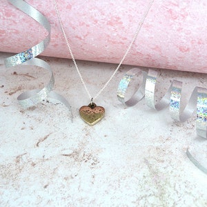 Bronze Beaten Heart Pendant - Anniversary & Birthday Gift - Etsy