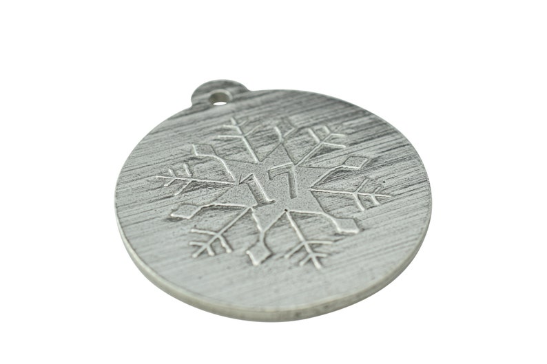 17th Christmas Snowflake Metal Decoration - 17th Anniversary Idea - Etsy
