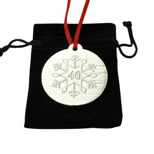 40th Christmas Snowflake Metal Decoration - 40th Anniversary Idea - Etsy