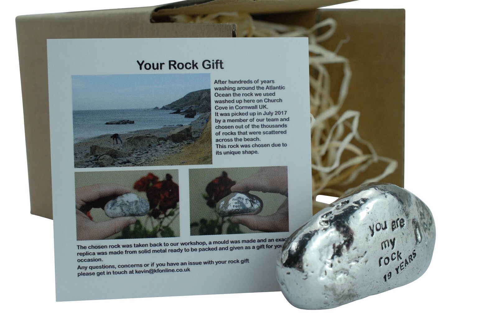19th Anniversary You Are My Rock Gift Idea Solid Metal Heavy | Etsy