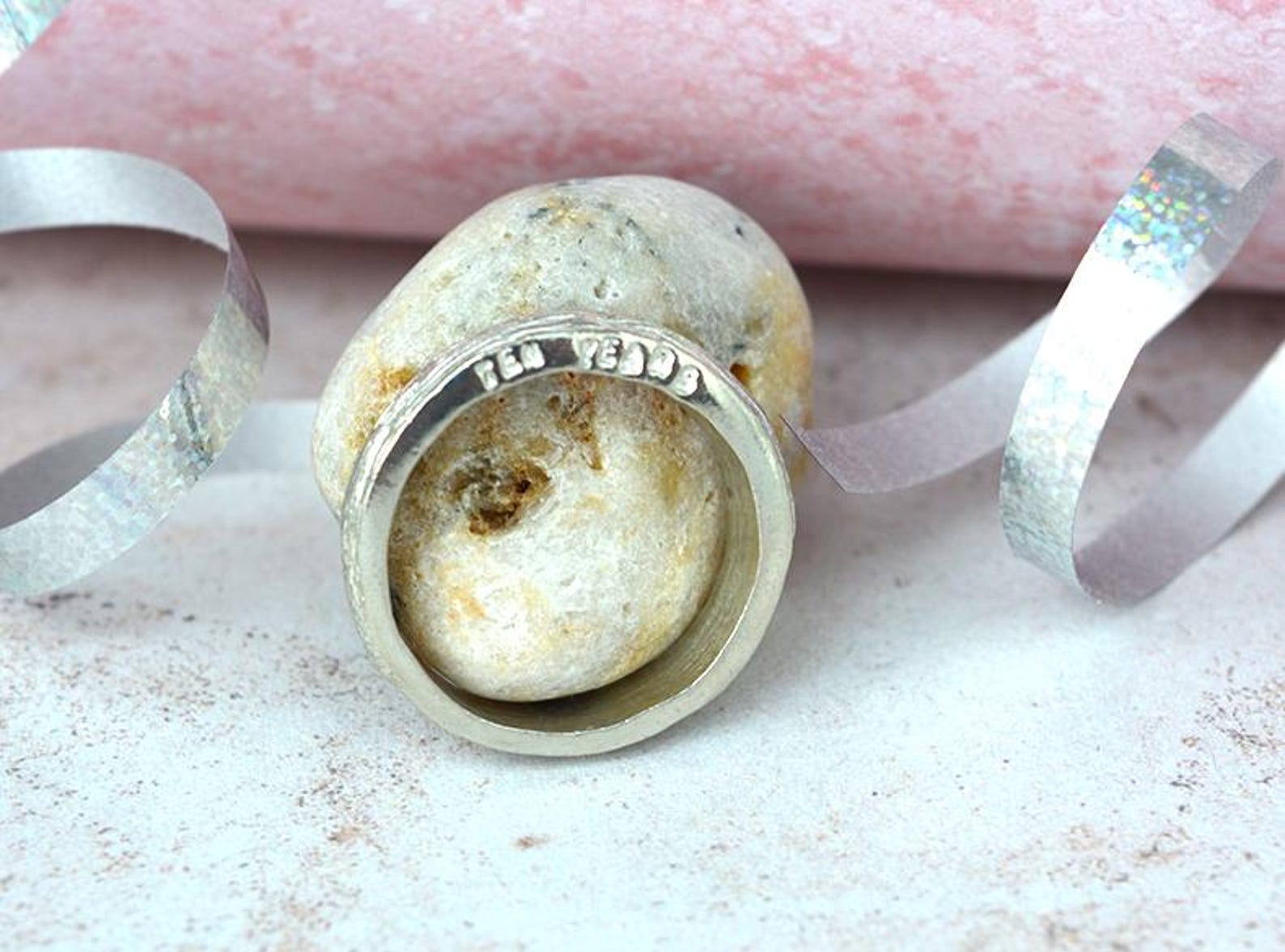 10th Anniversary Tin Ring – Rustic Brushed Pure Tin Band – Men’s ...