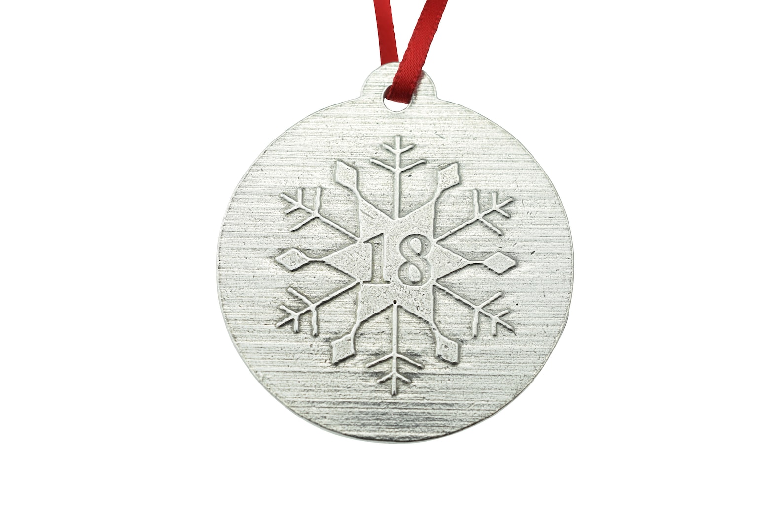 18th Christmas Snowflake Metal Decoration 18th Anniversary - Etsy