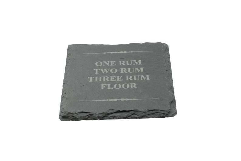 One Rum, Two Rum, Three Rum… Floor - Slate Coaster - Rum Gift - Etsy