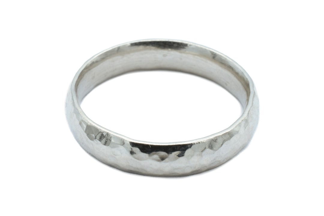 10th Anniversary Beaten Tin Ring - Men's Gift - Etsy