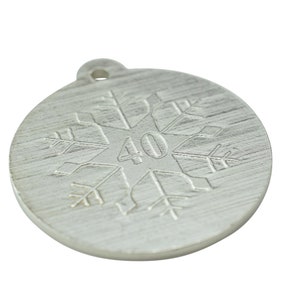 40th Christmas Snowflake Metal Decoration - 40th Anniversary Idea - Etsy