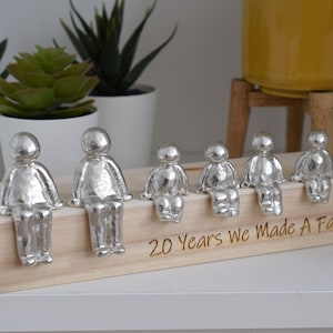 20 Years We Made a Family Sculpture Figurines - 20th Anniversary ...