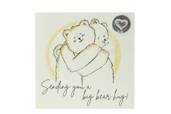 Cute Hugging Card With Hug Token Perfect for Friends or | Etsy