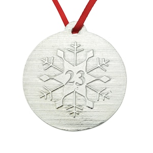 23rd Christmas Snowflake Metal Decoration - 23rd Anniversary Idea - Etsy