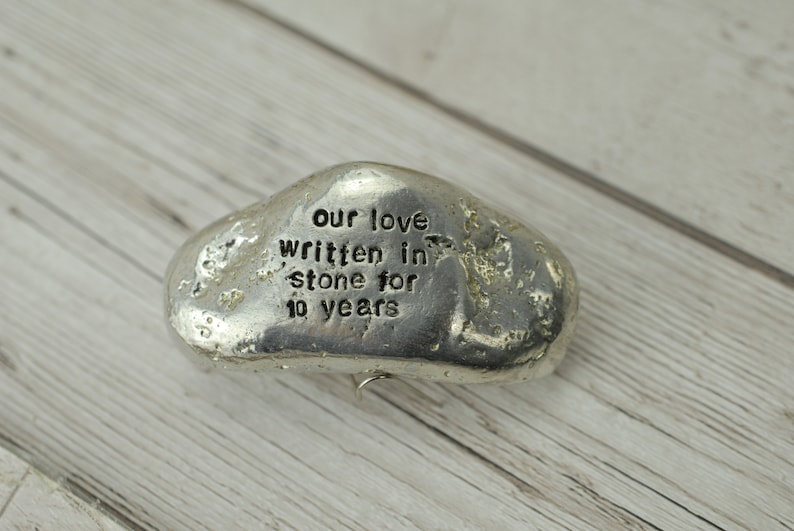 Our Love Written in Stone for 10 Year - Quality Tin Rock for Your ...