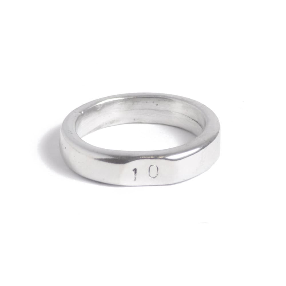 10 Years Wedding Anniversary 10 Stamped Signet Ring for Her | Etsy