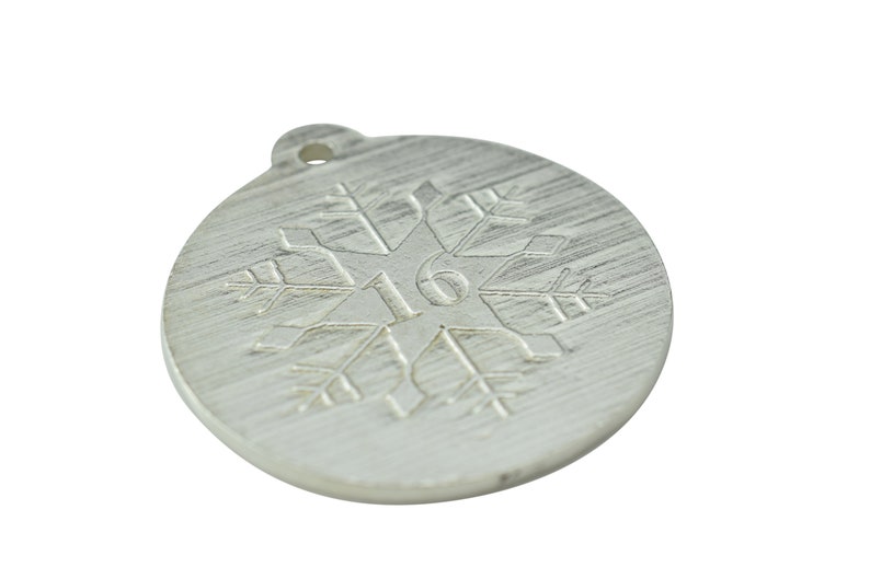 16th Christmas Snowflake Metal Decoration 16th Anniversary - Etsy