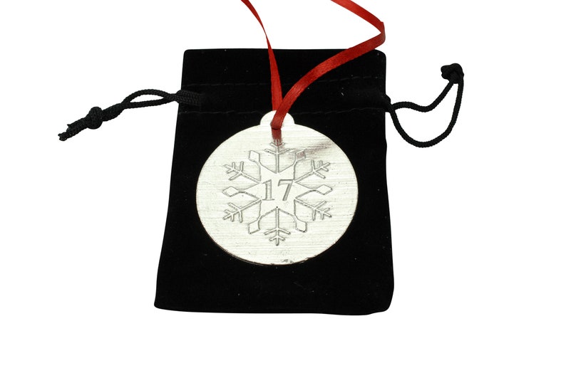 17th Christmas Snowflake Metal Decoration - 17th Anniversary Idea - Etsy