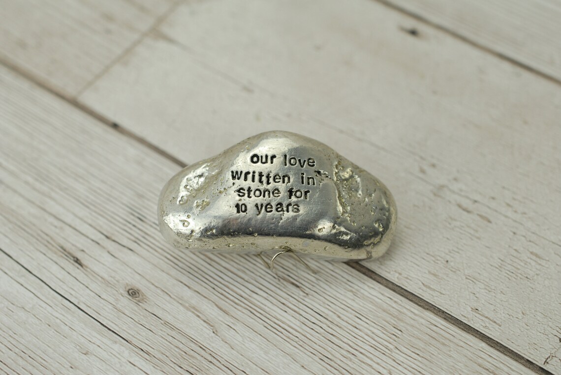 Our Love Written in Stone for 10 Year - Quality Tin Rock for Your ...