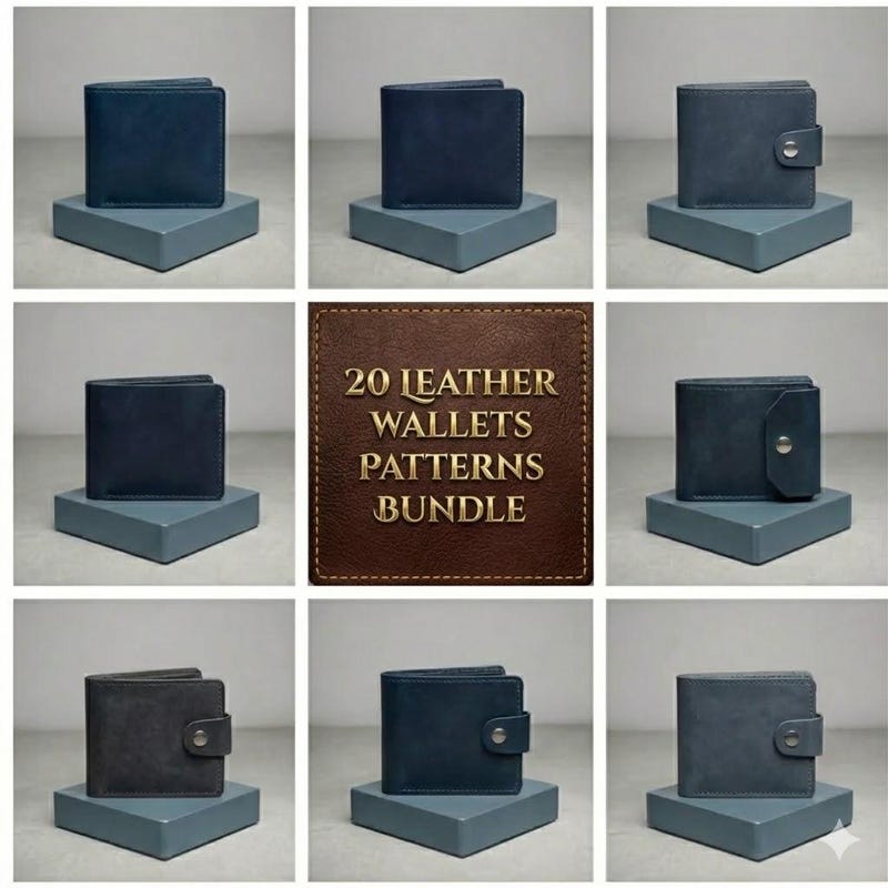 20 Card Wallet Leather - Etsy