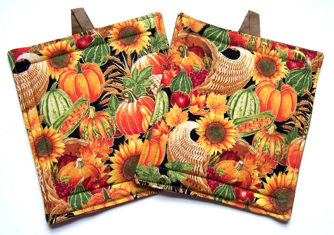 Fall Harvest Pot Holders - Set of 2 - Etsy