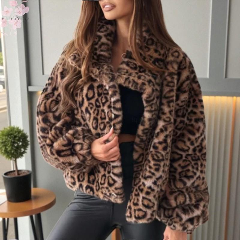 Leopard Fur Coat L - Etsy