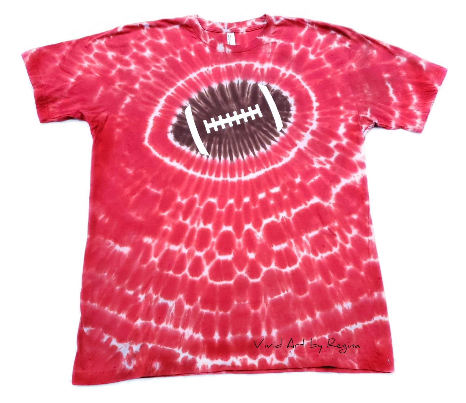 Football Tie Dye T Shirt Customizable Adult Sizes - Etsy