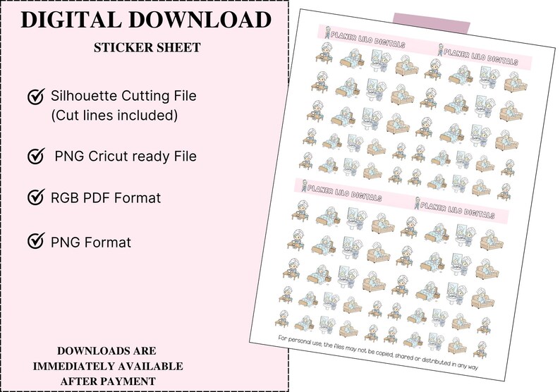 Printable Feeling Sick Stickers – Kawaii Digital Stickers for Goodnotes ...