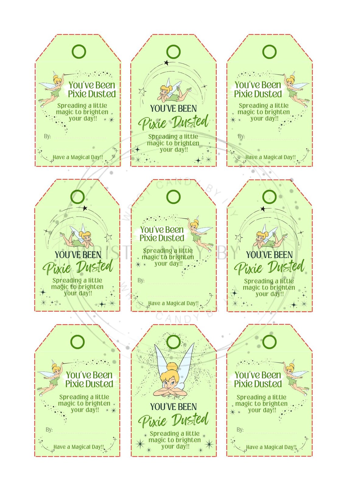 Printable You've Been Pixie Dusted Tags (PDF) - Etsy