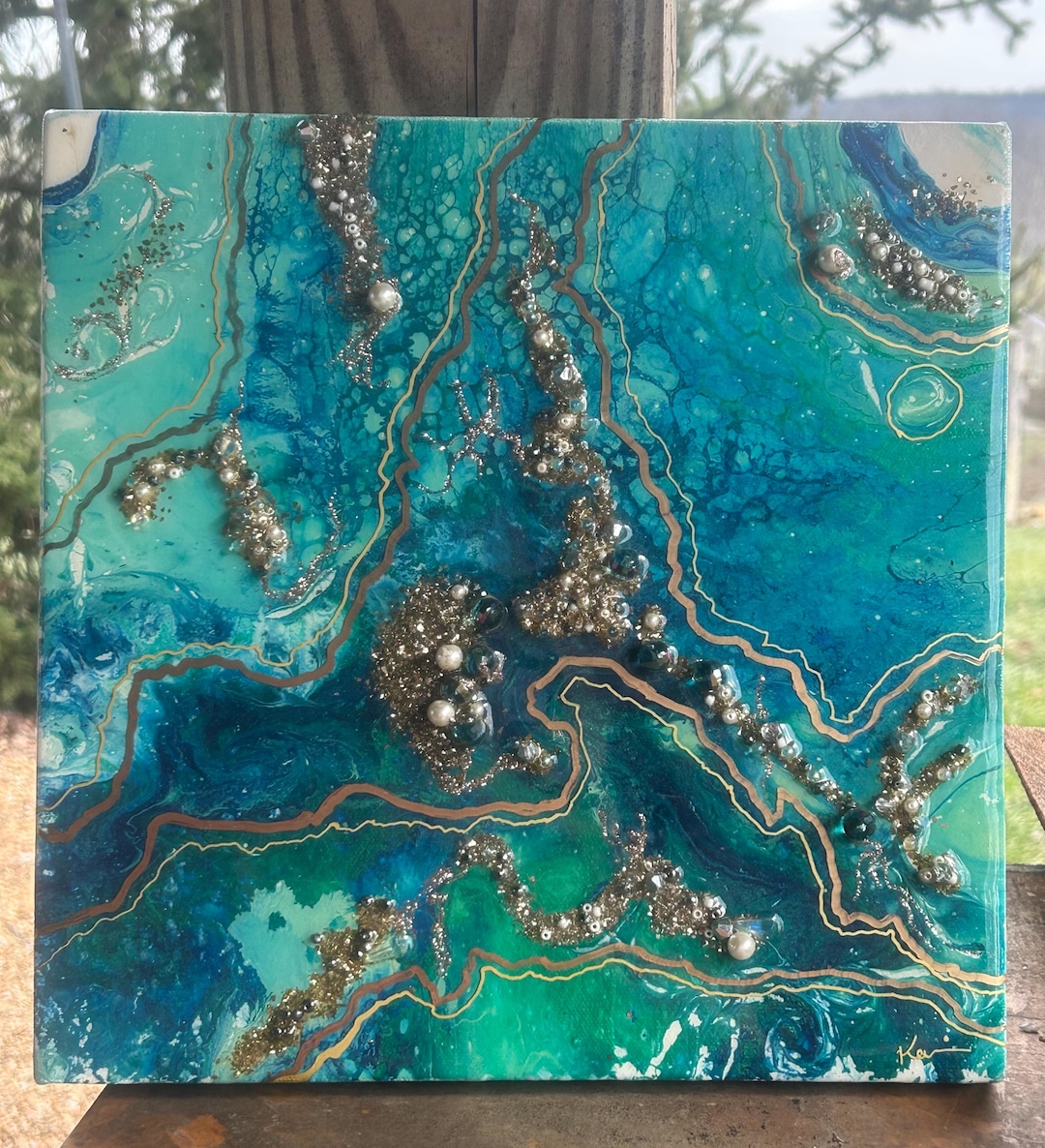 Embellished Epoxy Artwork - Etsy