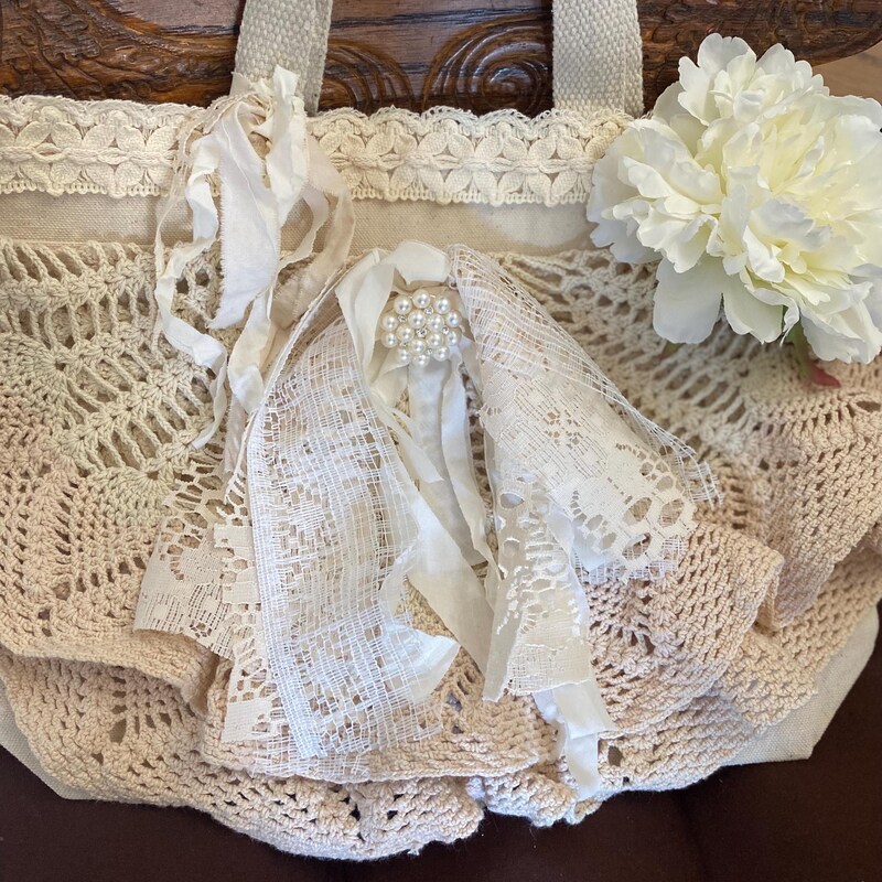 Lace Tote Bag - Etsy