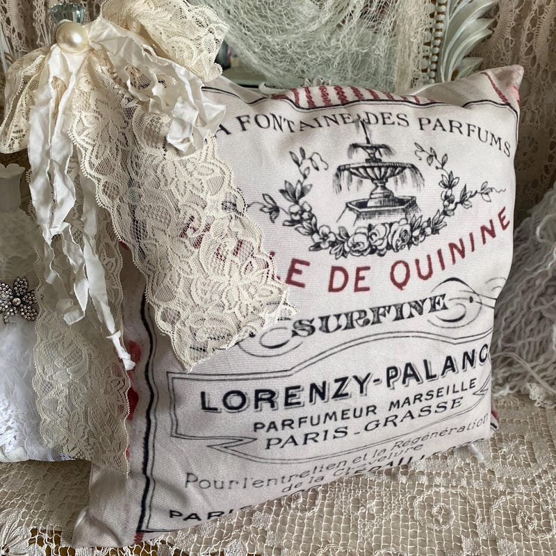 French Script Pillow - Etsy