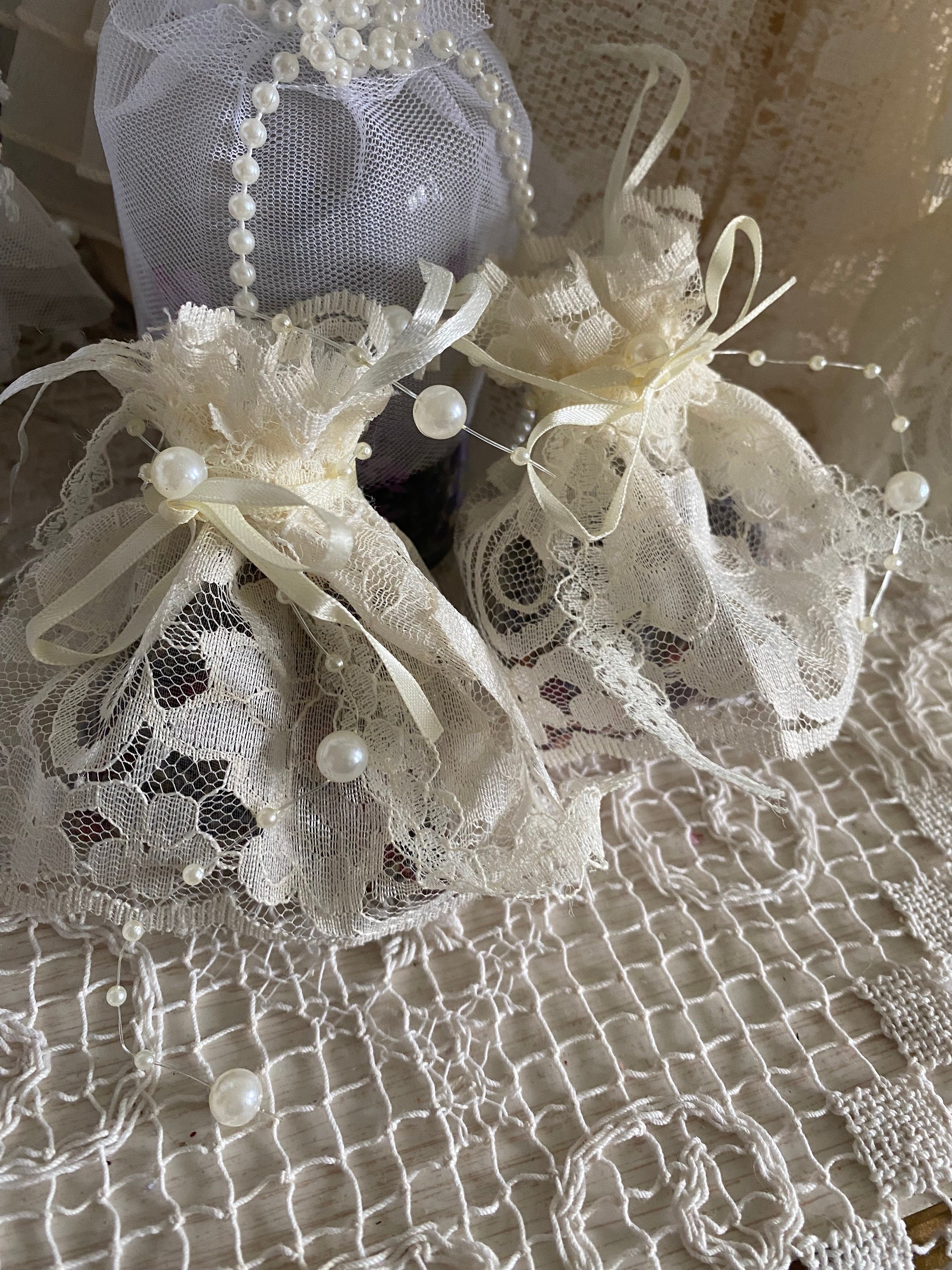 Shabby Chic Sachets, Sachets, Lace Lavender Rose Sachets, Drawer ...