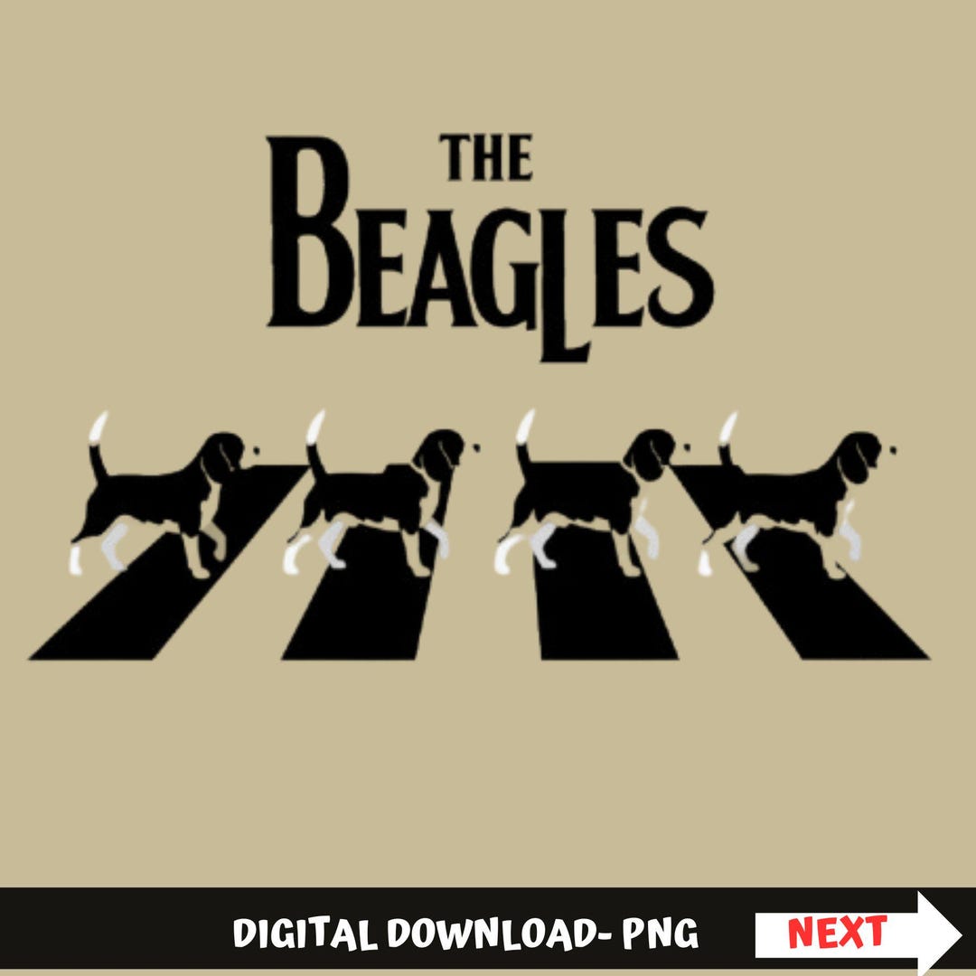 Vintage the Beagles Rock Band PNG: Classic Rock Band Shirt Design ...