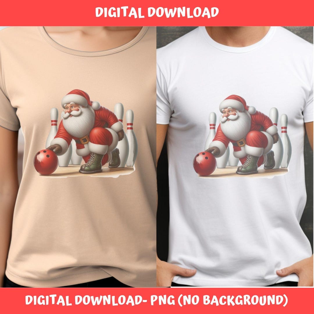 Christmas Santa Claus Bowling Png Funny Christmas Bowling Png Funny ...