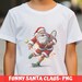 Funny Santa Claus Playing Tennis PNG: Christmas Shirt Design (digital ...