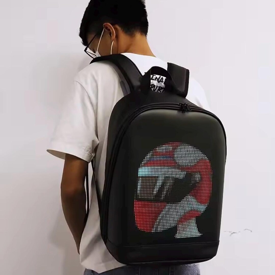 LED Display Backpack, App-controlled Pixel Screen, Customizable Design ...