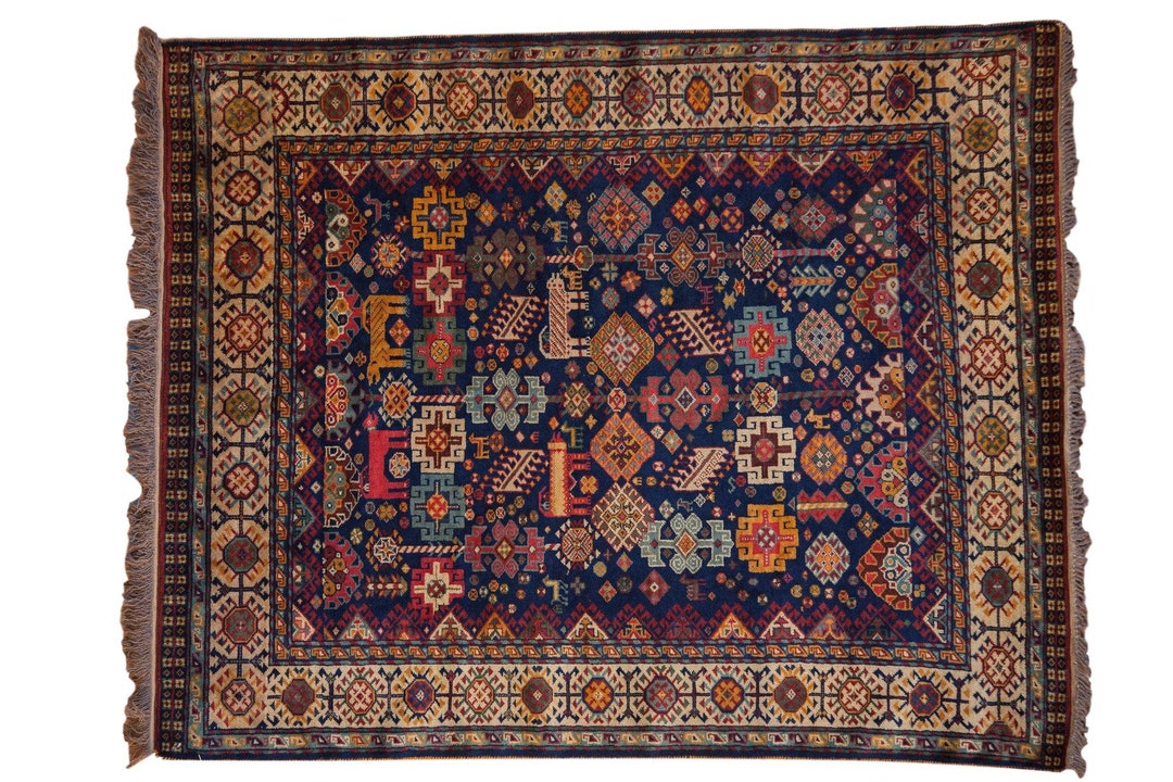 5.5x6.5 Vintage Indian Shiraz Design Carpet - Etsy