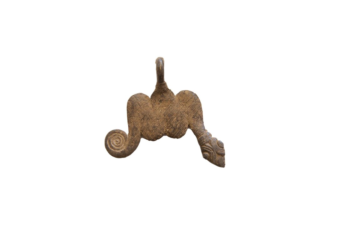 Vintage African Bronze Snake Pendant - Etsy