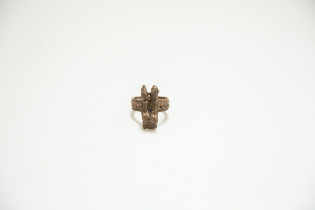 Vintage African Copper Two People Ring - Etsy