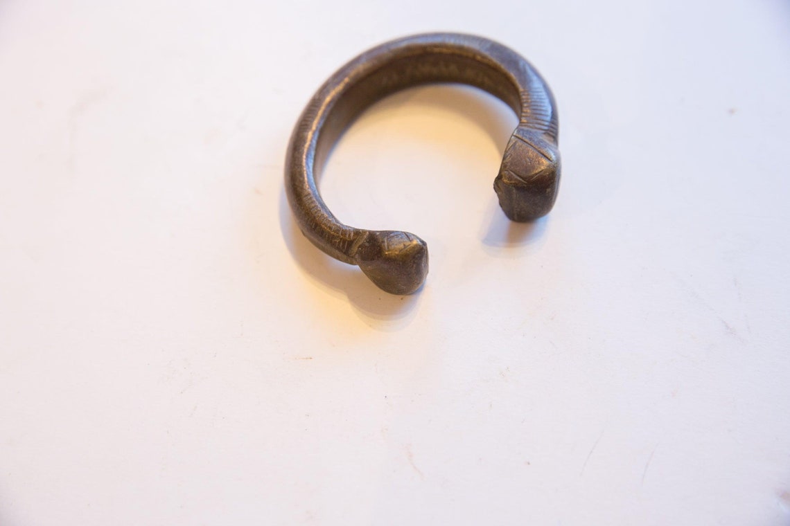 Antique African Bronze Snake Cuff Bracelet - Etsy
