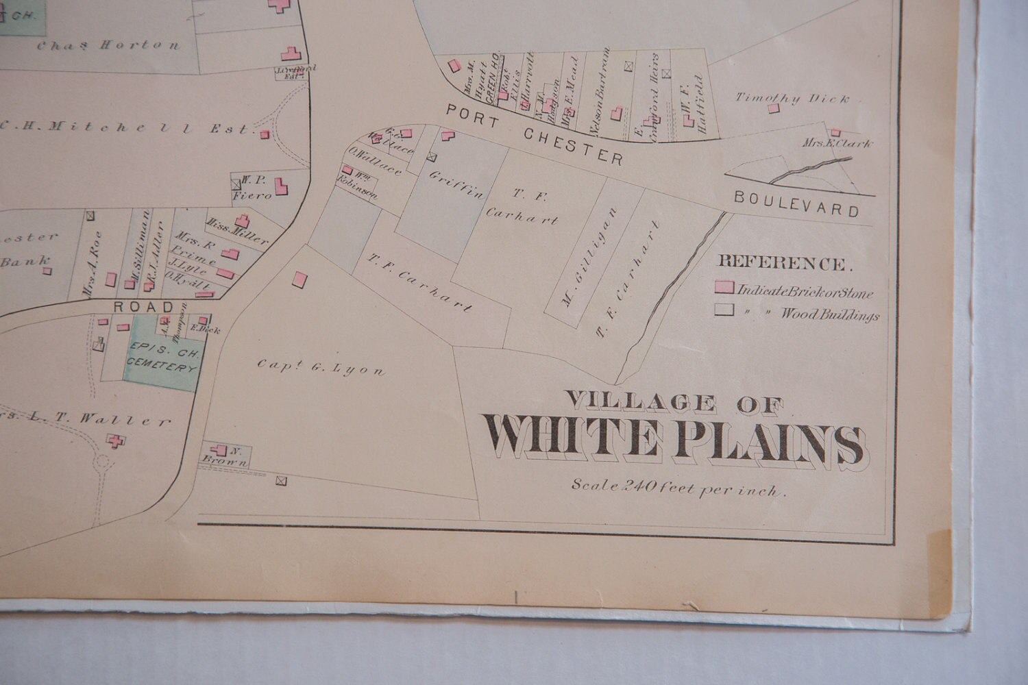 DISCOUNTED Antique Village of White Plains NY Map | Etsy
