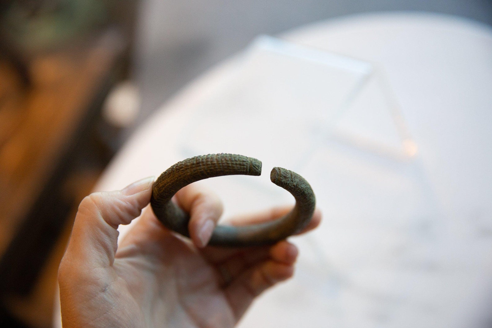Antique African Bronze Snake Bracelet With Geometric Detailing - Etsy