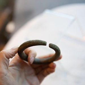 Antique African Bronze Snake Bracelet With Geometric Detailing - Etsy