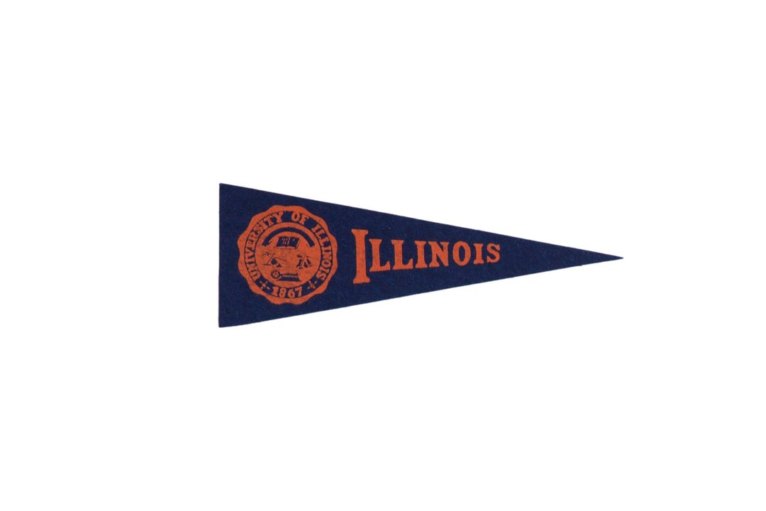 Vintage University of Illinois Felt Flag - Etsy