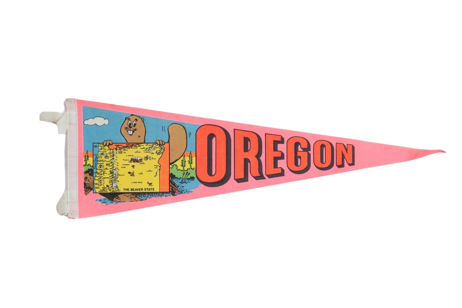 Vintage Oregon Felt Flag - Etsy