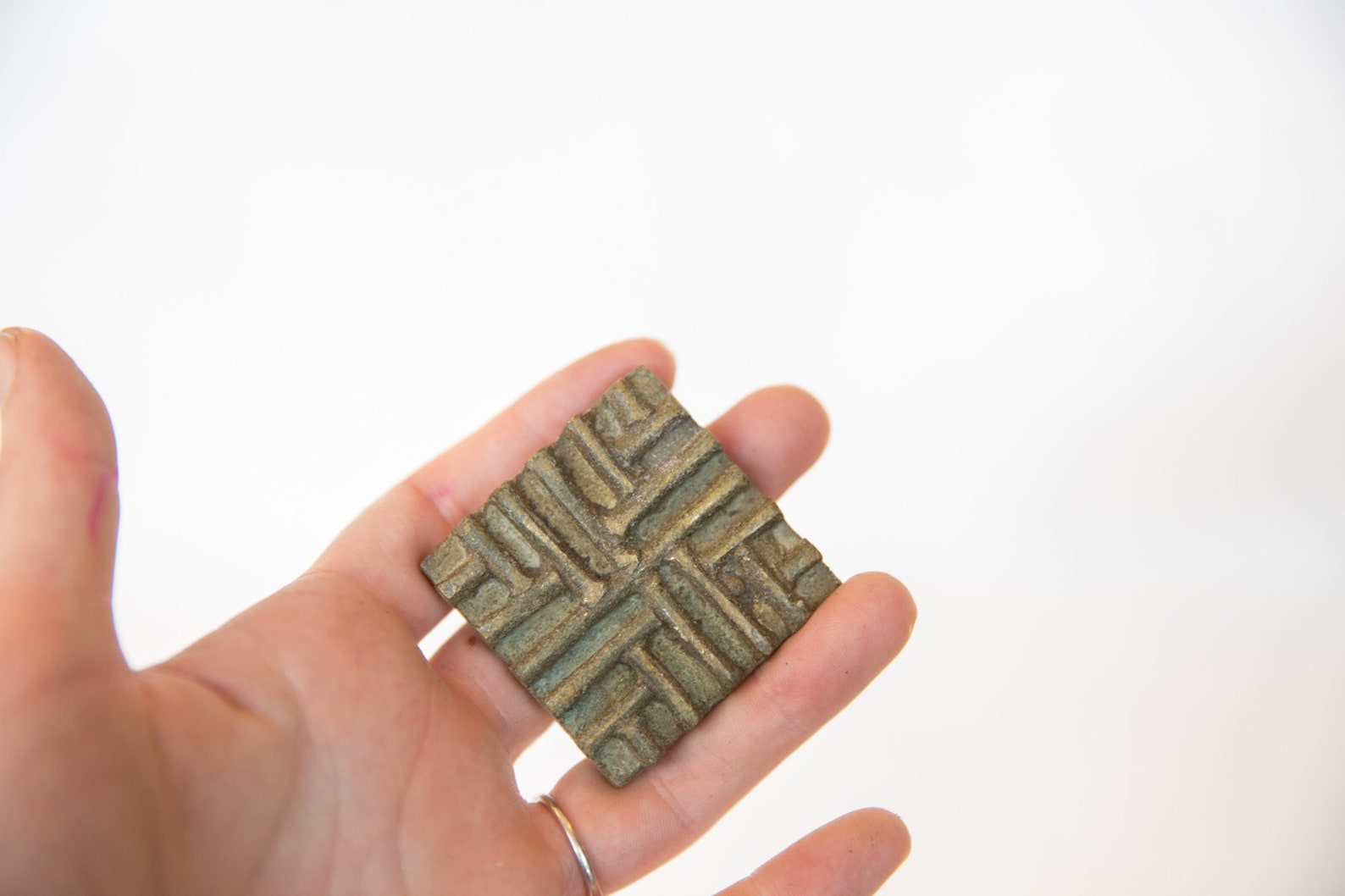 Vintage African Square Bronze Coin - Etsy