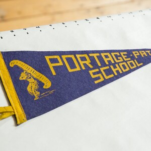 Vintage Portage Path School Felt Flag Pennant - Etsy