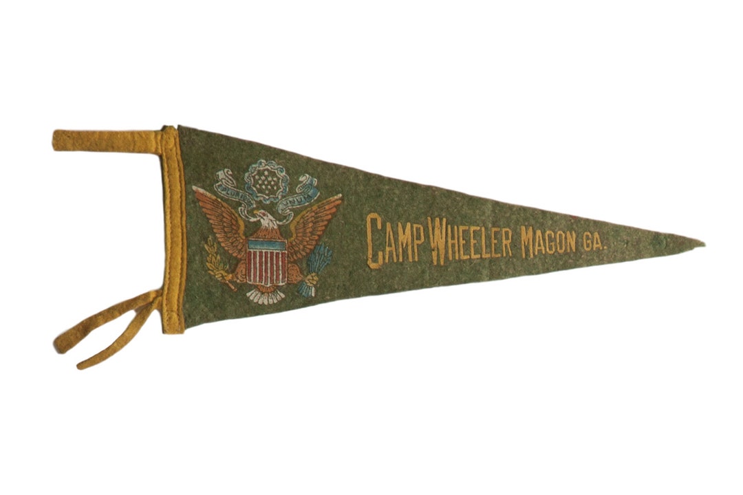 Vintage Camp Wheeler Macon GA. Felt Flag Pennant - Etsy
